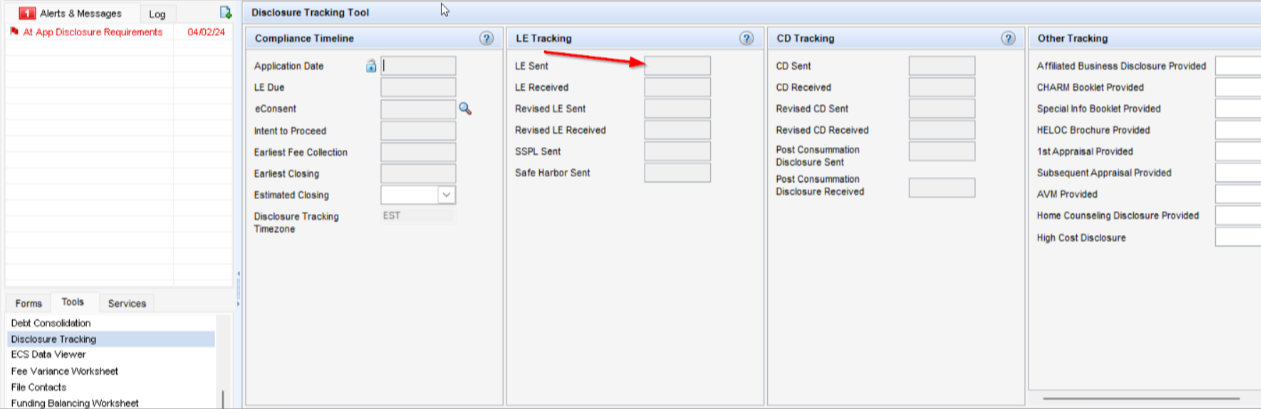 LE Sent and Received Dates Not Populating in Encompass Disclosure ...